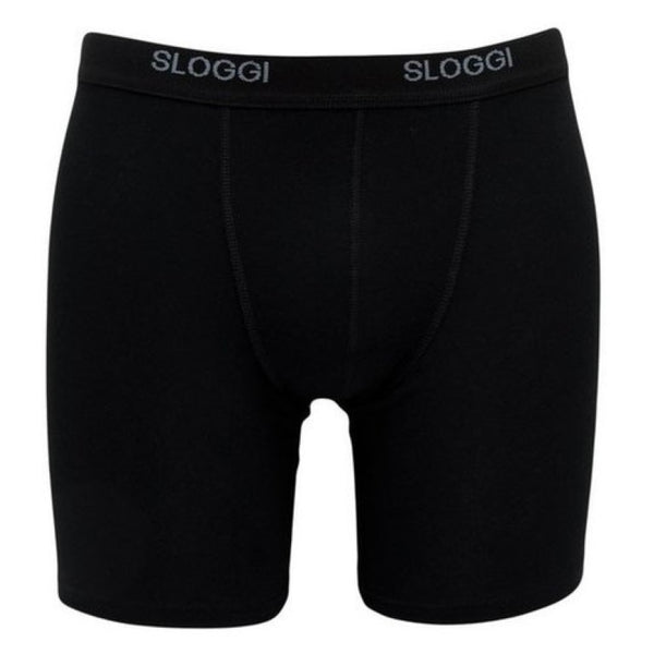 Sloggi For Men Basic Long Leg Boxer Brief - Black | Trunks and Boxers