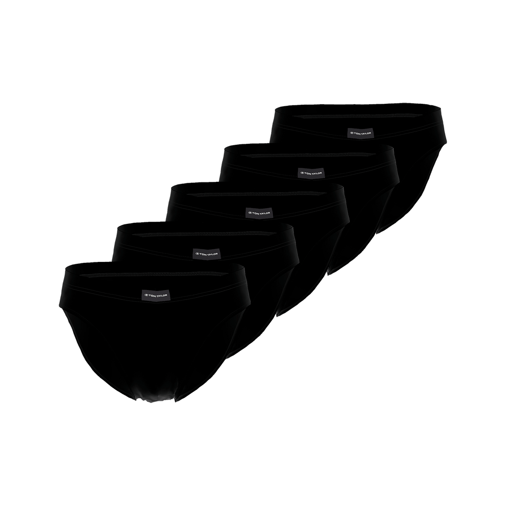 Tom Tailor Men's Mini Briefs 5 Pack Cotton Slips - Black | Trunks and ...