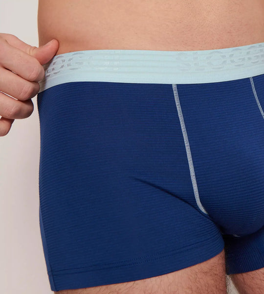 Sloggi Men's Ever Cool 2 Pack Trunks / Hipsters - Blue | Trunks and Boxers