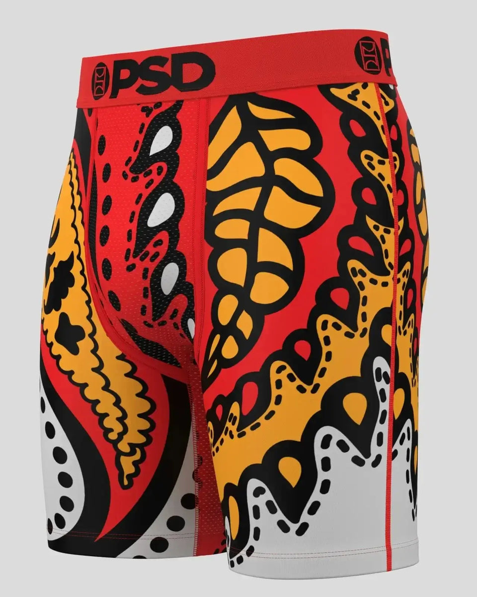 PSD Men's Cypress 7" Boxer Briefs - Red/Yellow – Trunks and Boxers