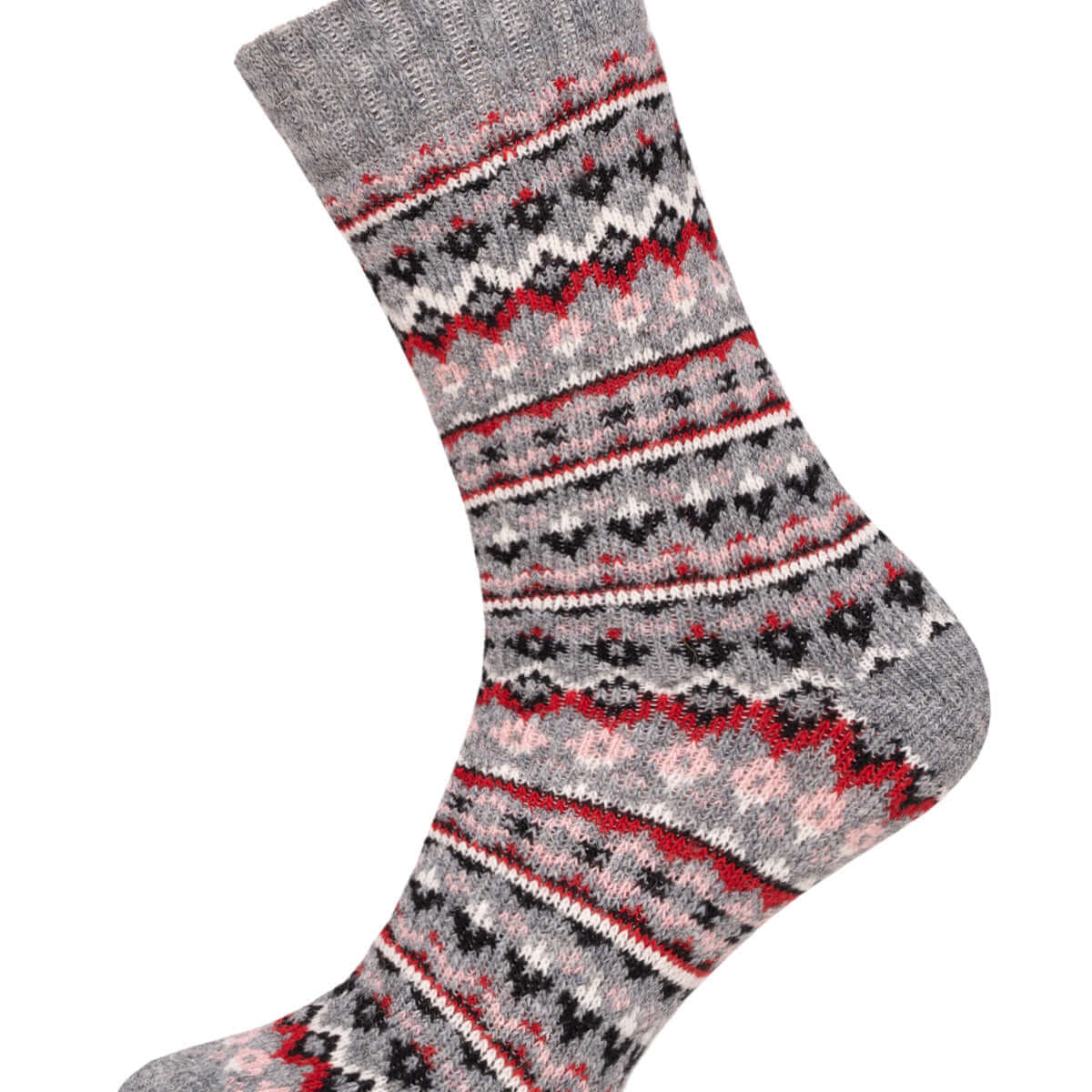 Woolen Grey Nordic Design Socks | Norwegian Wool Winter Socks, Gift ...