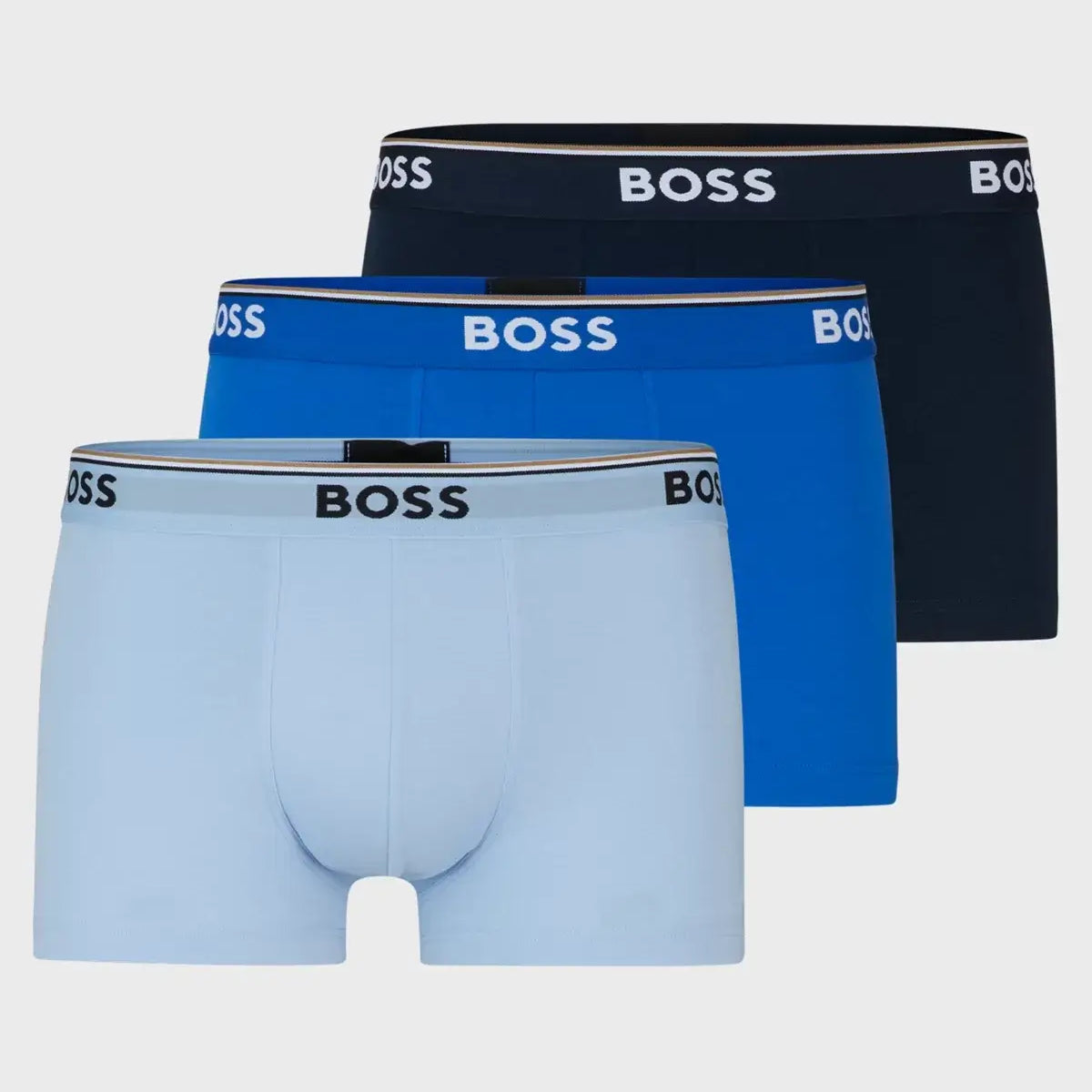 BOSS 3 Pack Stretch-Cotton Trunks - Blue/Sky Blue/Cobalt – Trunks and ...