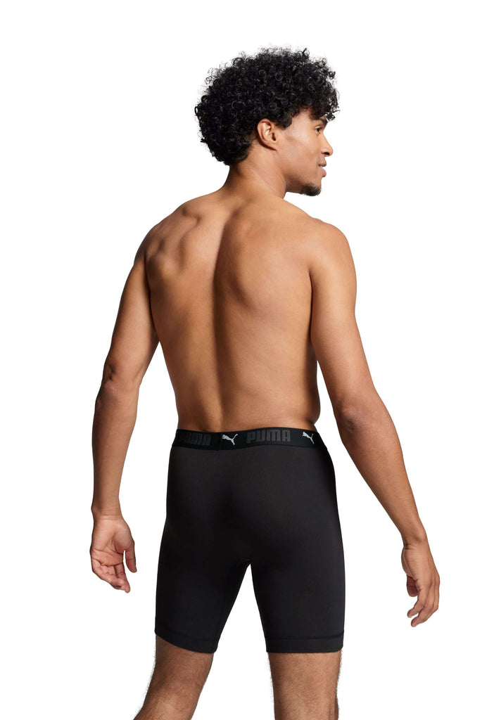 Puma Sports Cotton 2 Pack Long Boxers - Black – Trunks and Boxers