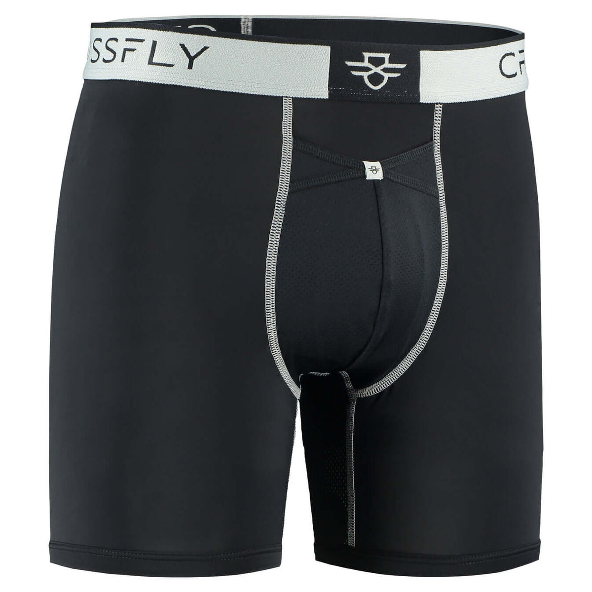 Crossfly Performance Men's 7" Boxer Briefs - Black/Silver | Trunks and ...