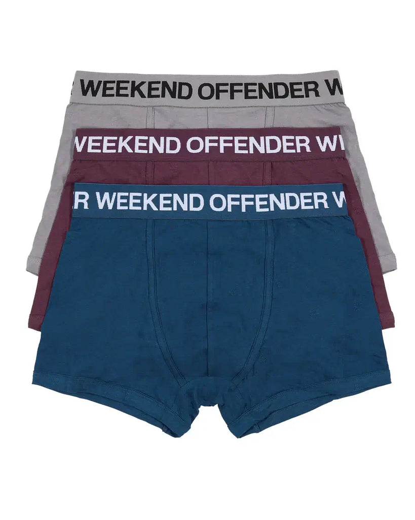 Weekend Offender Boxer Shorts 3 Pack Trunks - Multi Colour – Trunks and ...