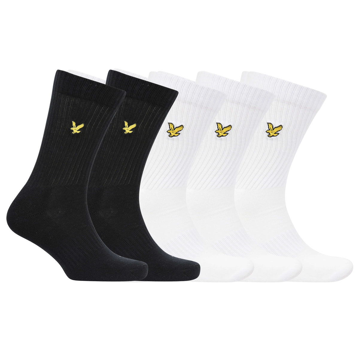 Lyle & Scott 5 Pack Men's Sport Socks | Soft Cotton, Everyday Comfort ...