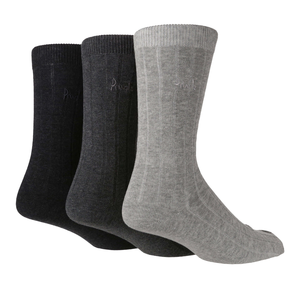 Pringle Men's 3 Pack Laird Rib Trouser Cotton Socks - Size (7-11 ...