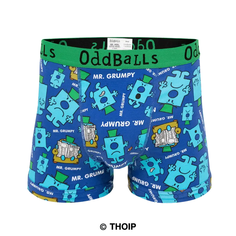 Oddballs Mr Grumpy - Mr Men Boxer Shorts - Cotton Stretch Trunks ...