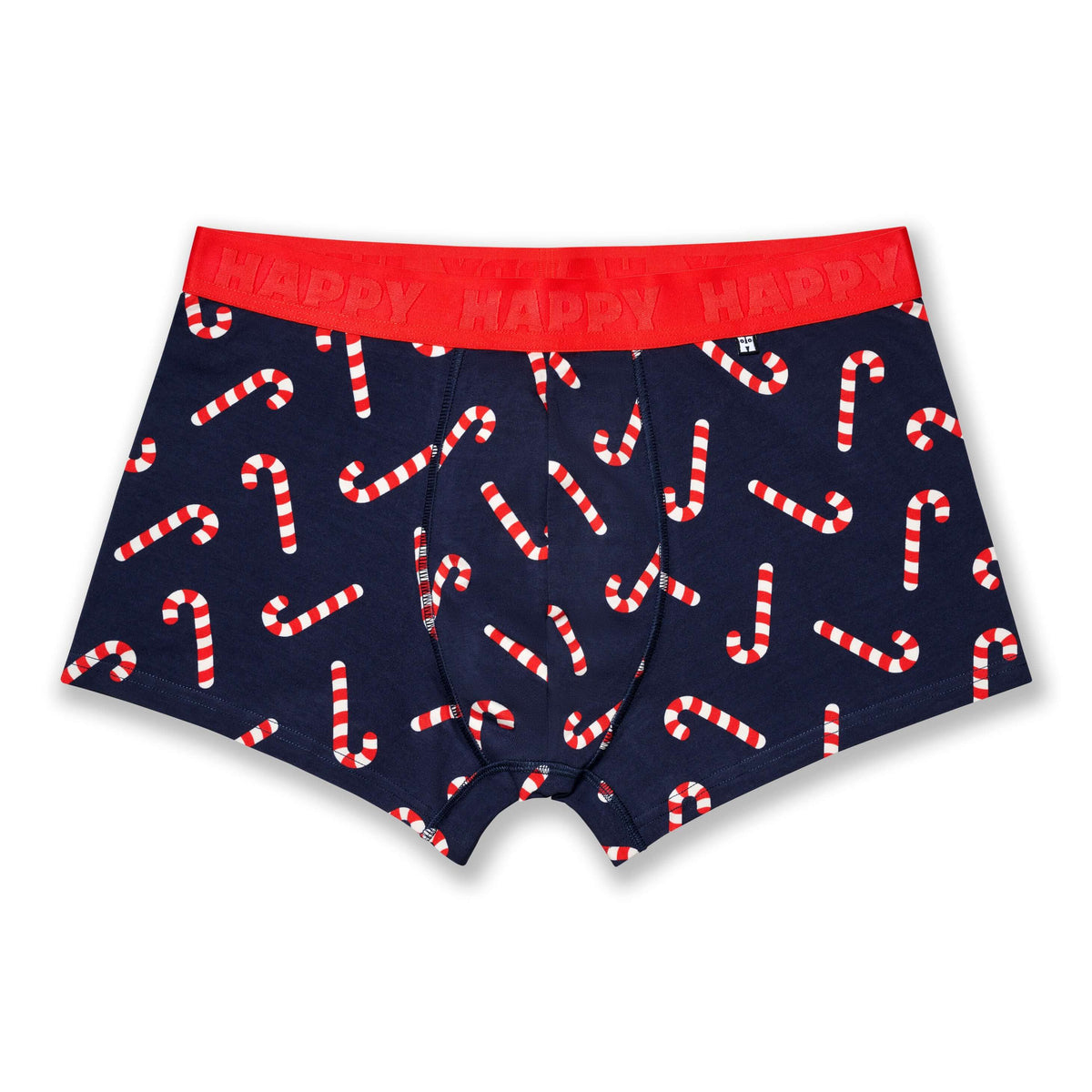 Buy Men’s Candy Cane Christmas Boxer Shorts – 1 Pack Navy/Red – Trunks ...