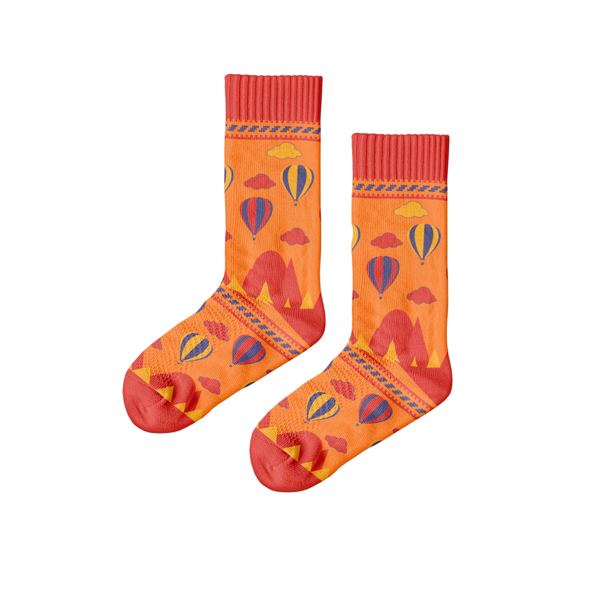 Polar Star SWØMMING Hot Air Balloon Socks – Dreamy Cotton Crew – Trunks ...