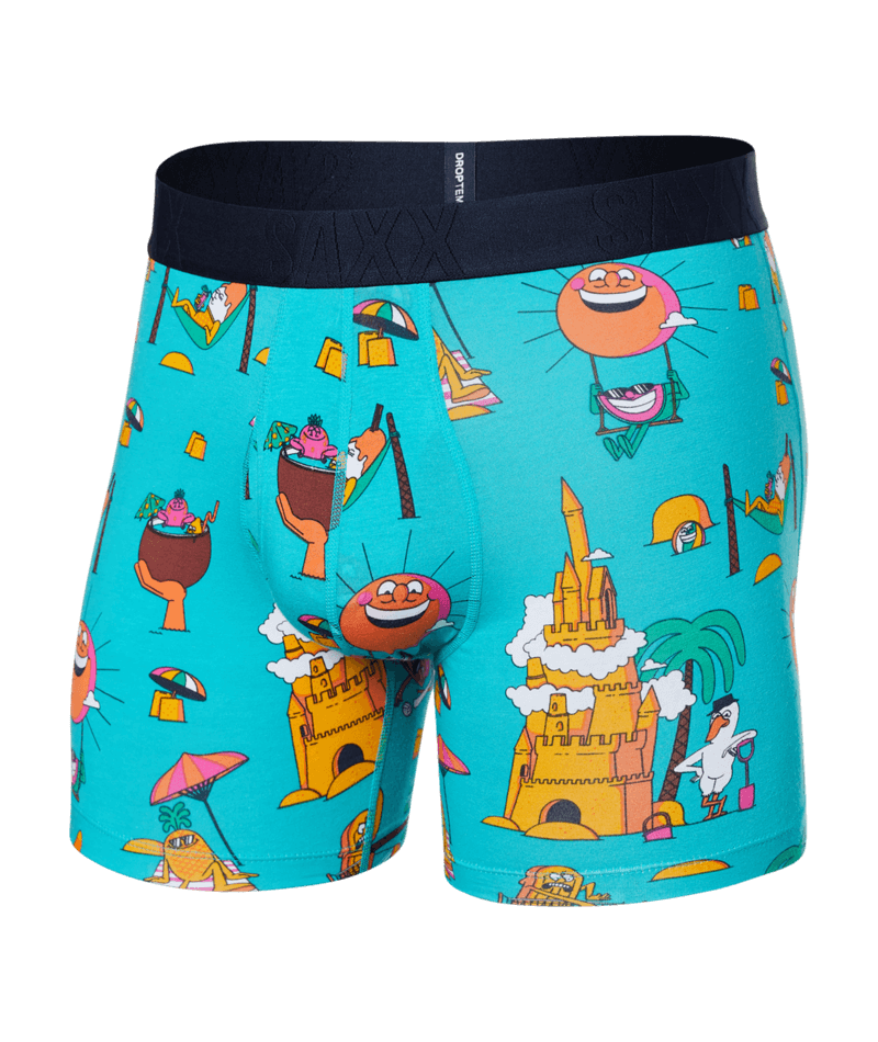 Saxx DROPTEMP™ Cooling Cotton 1 Pack Boxer Briefs - Sand Blast Teal ...