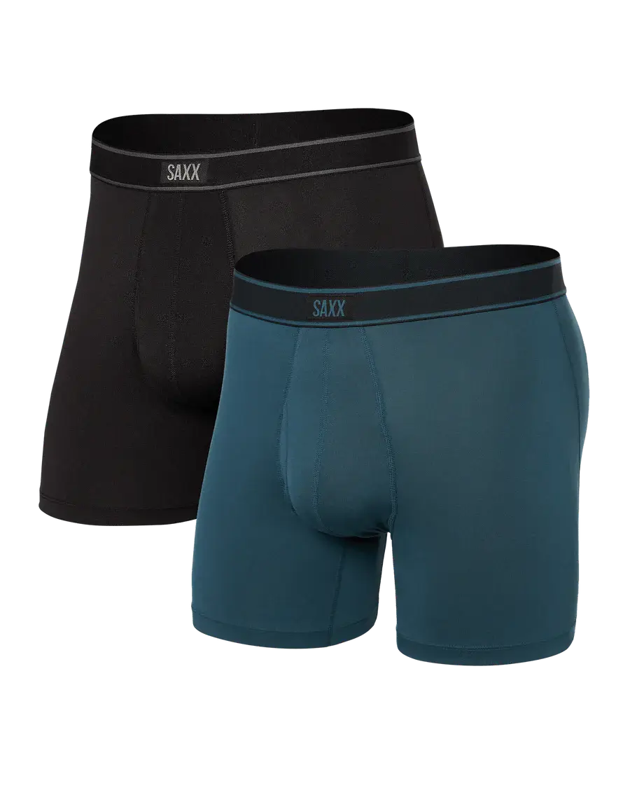 Saxx Underwear Daytripper 2 Pack Boxer Briefs - Storm / Black | Trunks ...