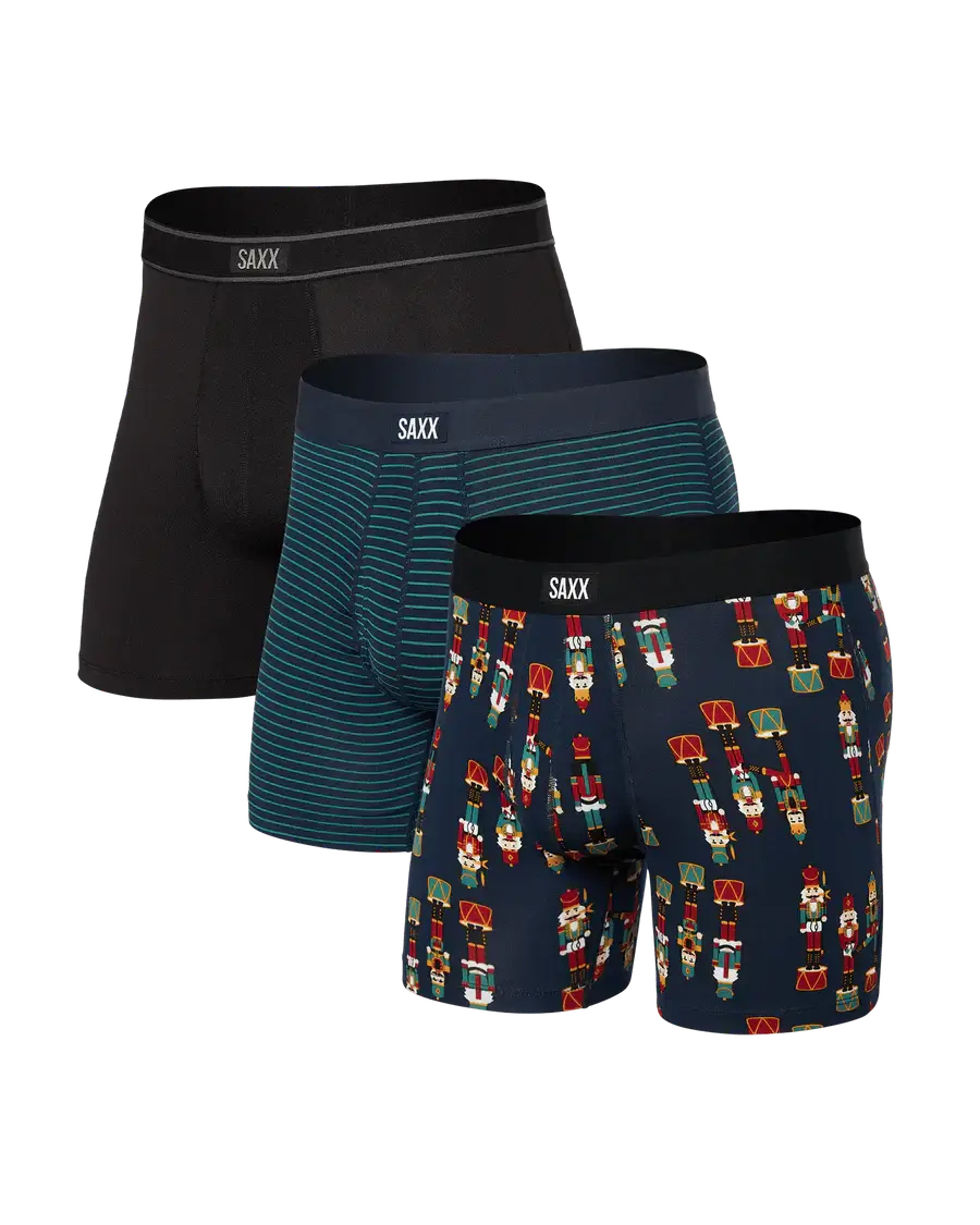 Saxx Underwear Day Tripper 3 Pack Boxer briefs Gift Box - Nut Cracker ...