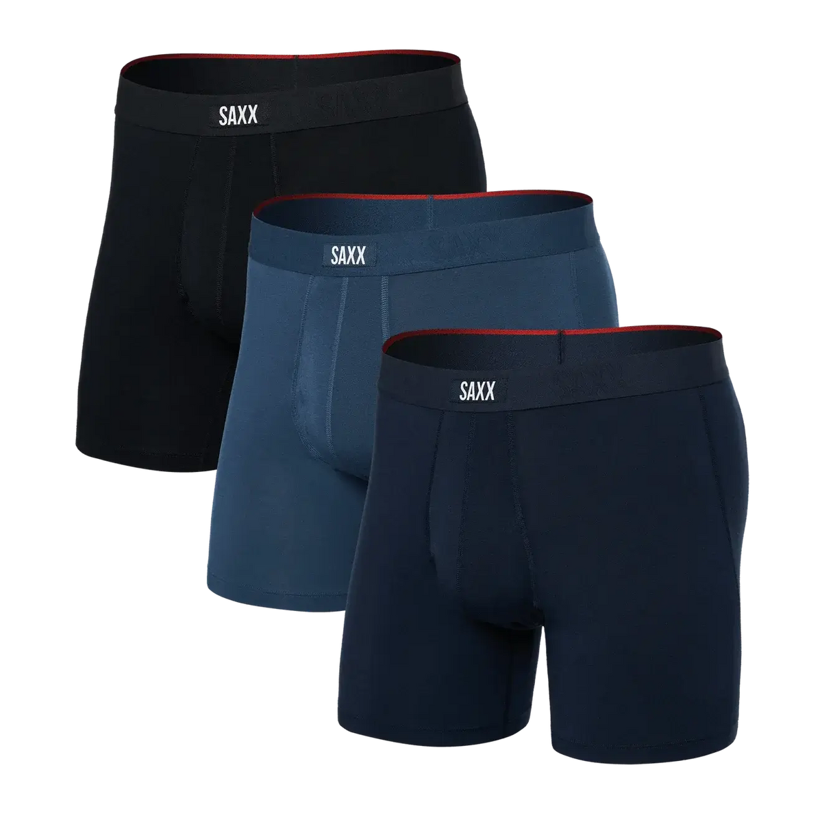 SAXX Vibe Xtra Boxer Briefs 3-Pack | Soft Comfort + Stop Drop Tech ...