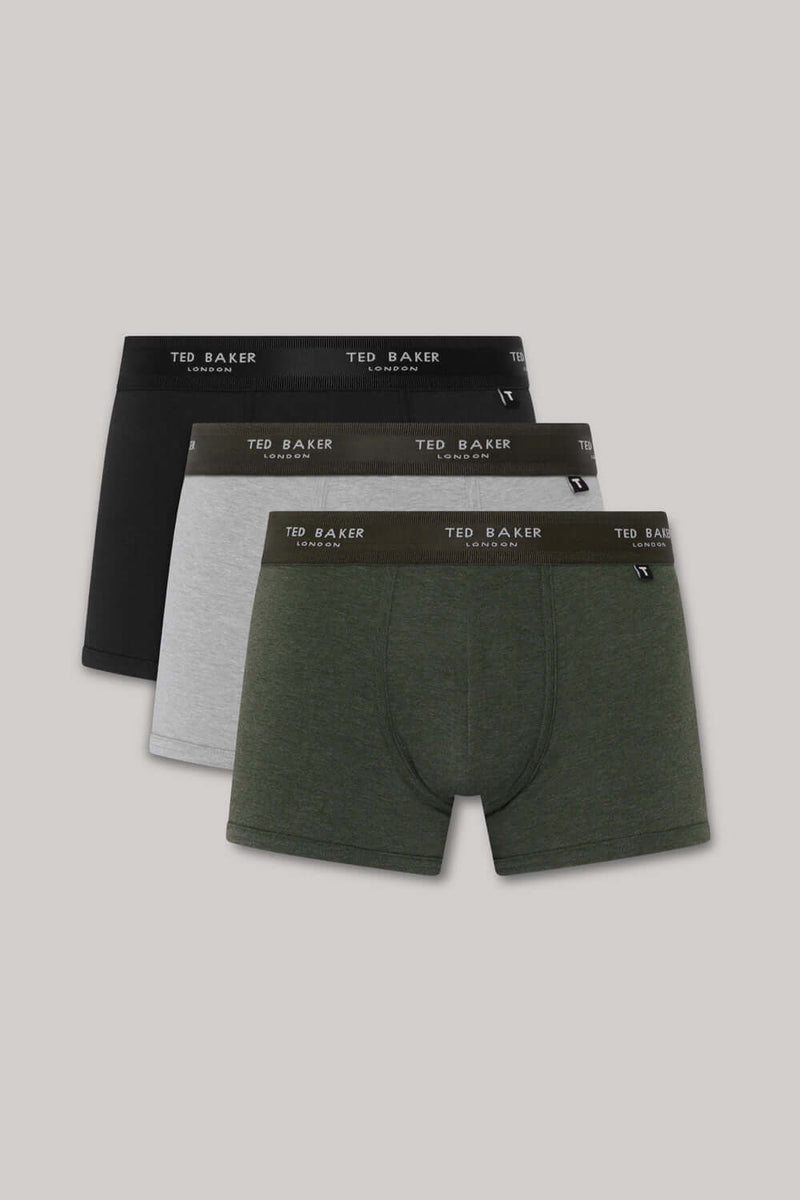 Ted Baker Men’s Trunks 3 Pack – Quality Cotton Stretch Boxers – Trunks ...