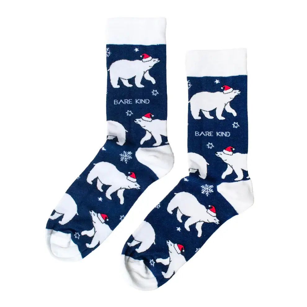 Bare Kind - Christmas Save the Polar Bear Bamboo Socks | Trunks and Boxers