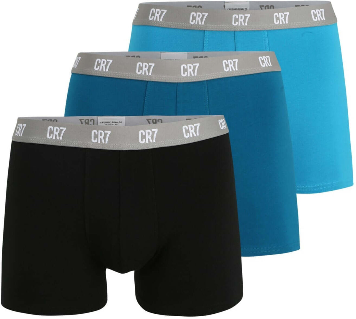 CR7 3-Pack Men's Cotton Fashion Trunk - Navy / Blue / Light Blue ...
