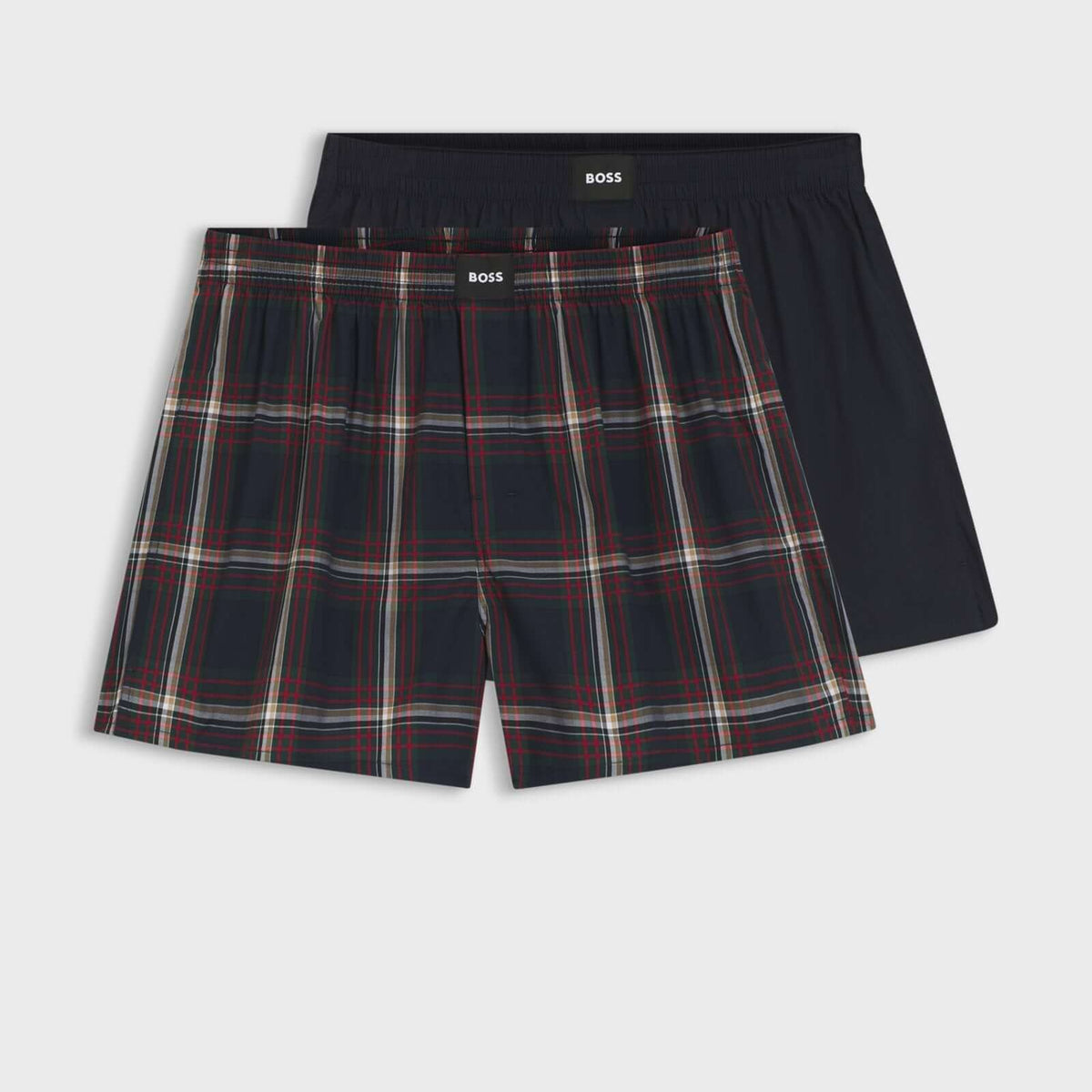 BOSS 2-Pack Woven Cotton Boxers for Men – Peached Cotton Loose Boxers ...