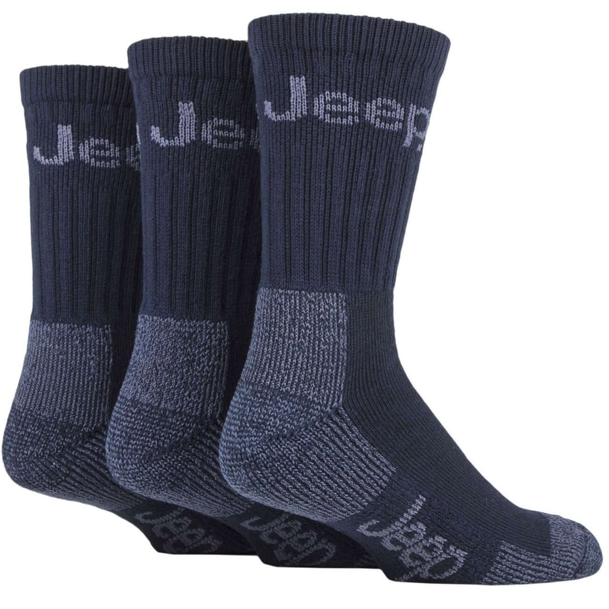 Jeep JM273 Luxury Mens 3 Pack Terrain Socks for Hiking Boots - Navy/Sk ...