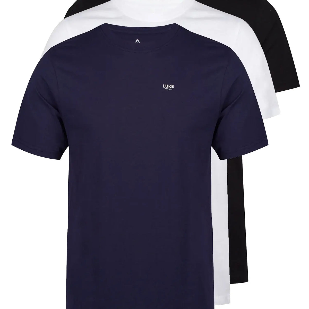 LUKE Magic 3 Pack T-Shirt, Black/White/Navy | Trunks and Boxers