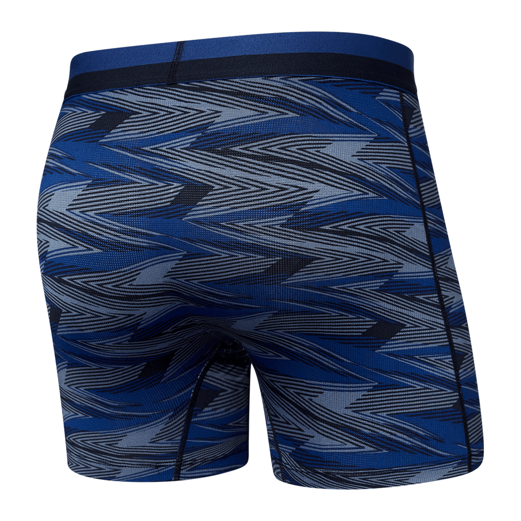 Saxx Underwear Sports Mesh 1 Pack Boxer Briefs - Lightning Stripe Blue ...