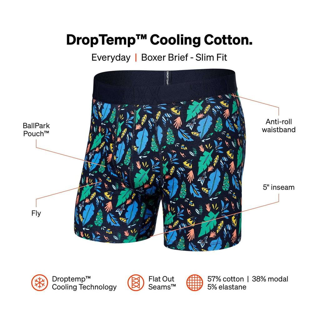 Saxx Underwear DROPTEMP™ Cooling Cotton 1 Pack Boxer Briefs - Pop Flor ...