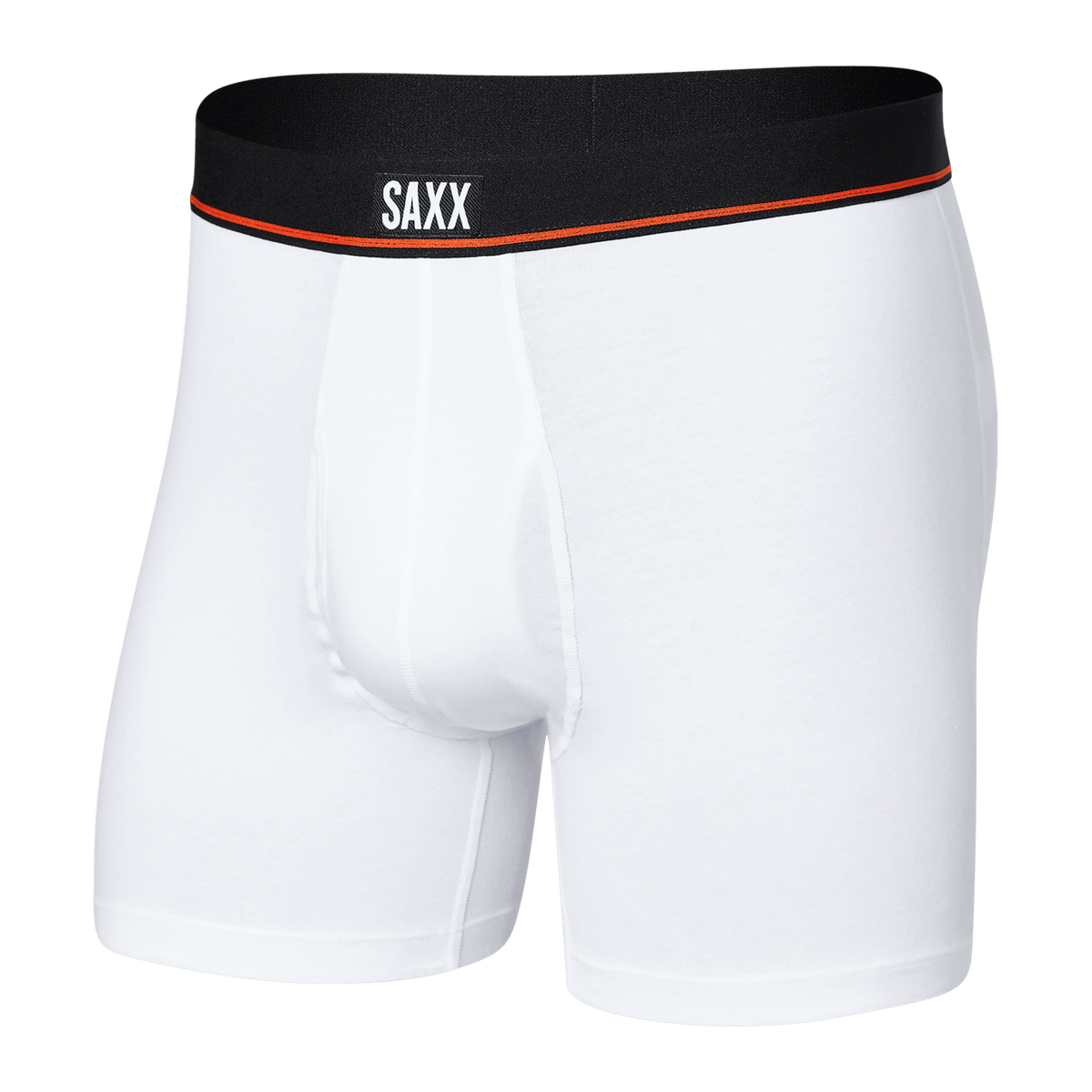 Saxx Underwear Non Stop Stretch Cotton Boxer Briefs - White – Trunks ...