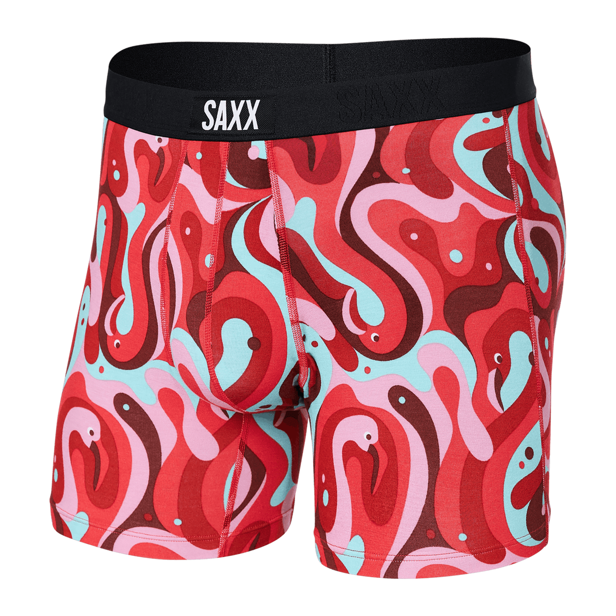 Saxx Underwear Vibe Supersoft 1 Pack Boxer Briefs - Lava Lamp Flamingo ...