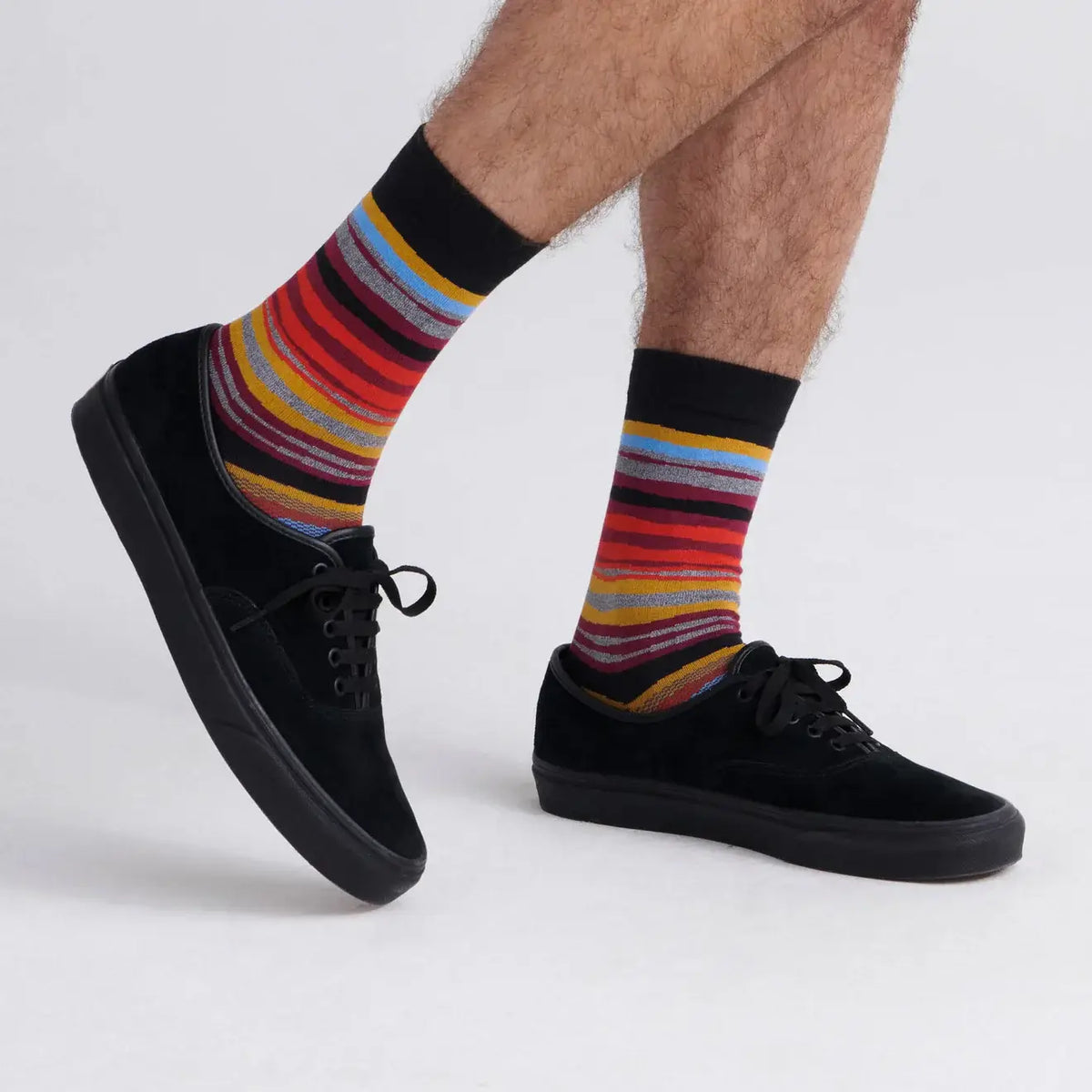 Saxx Whole Pakage Crew 1 Pack Socks - Hot Multi Stripes | Trunks and Boxers