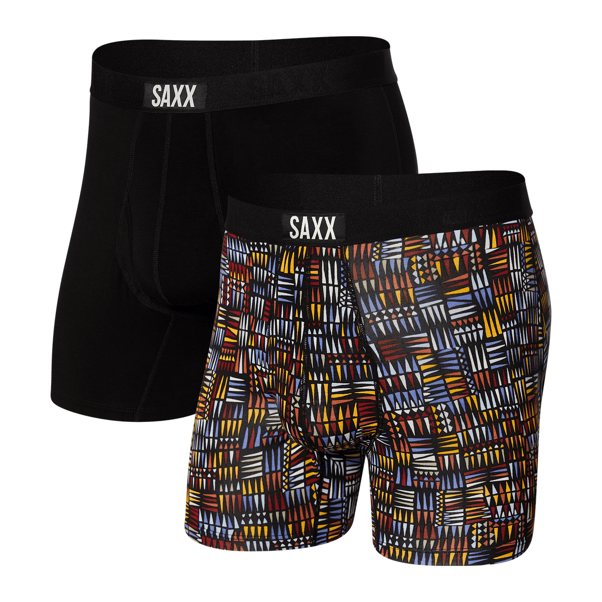 Saxx Sport Mesh 2 Pack Boxer Briefs - Black Digi DNA / Graphite ...