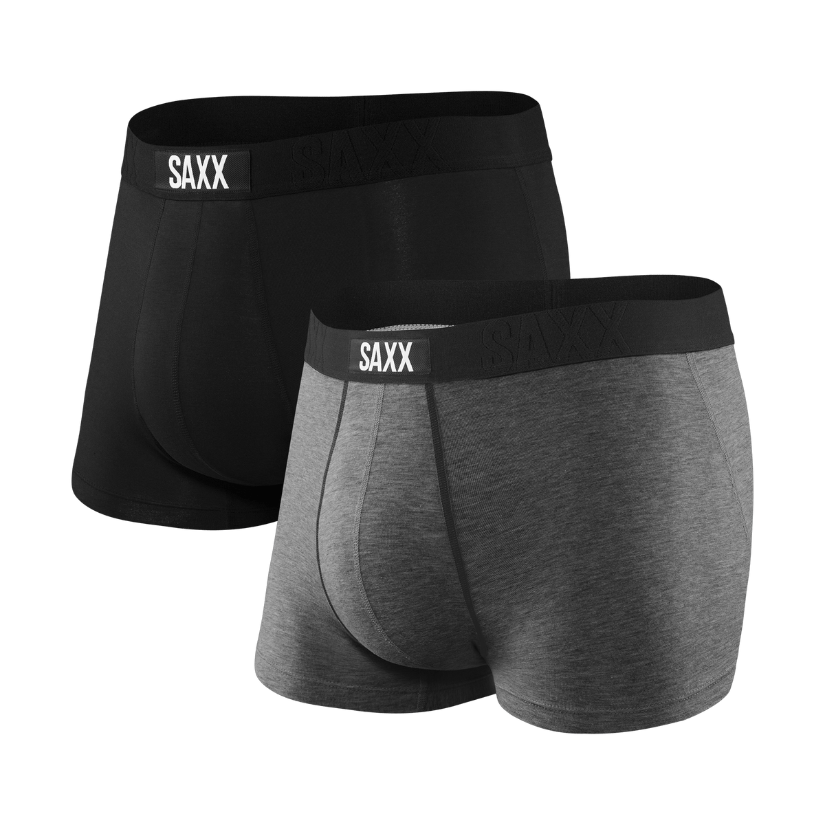 Saxx Vibe Supersoft 2 Pack Trunks - Black / Grey – Trunks and Boxers