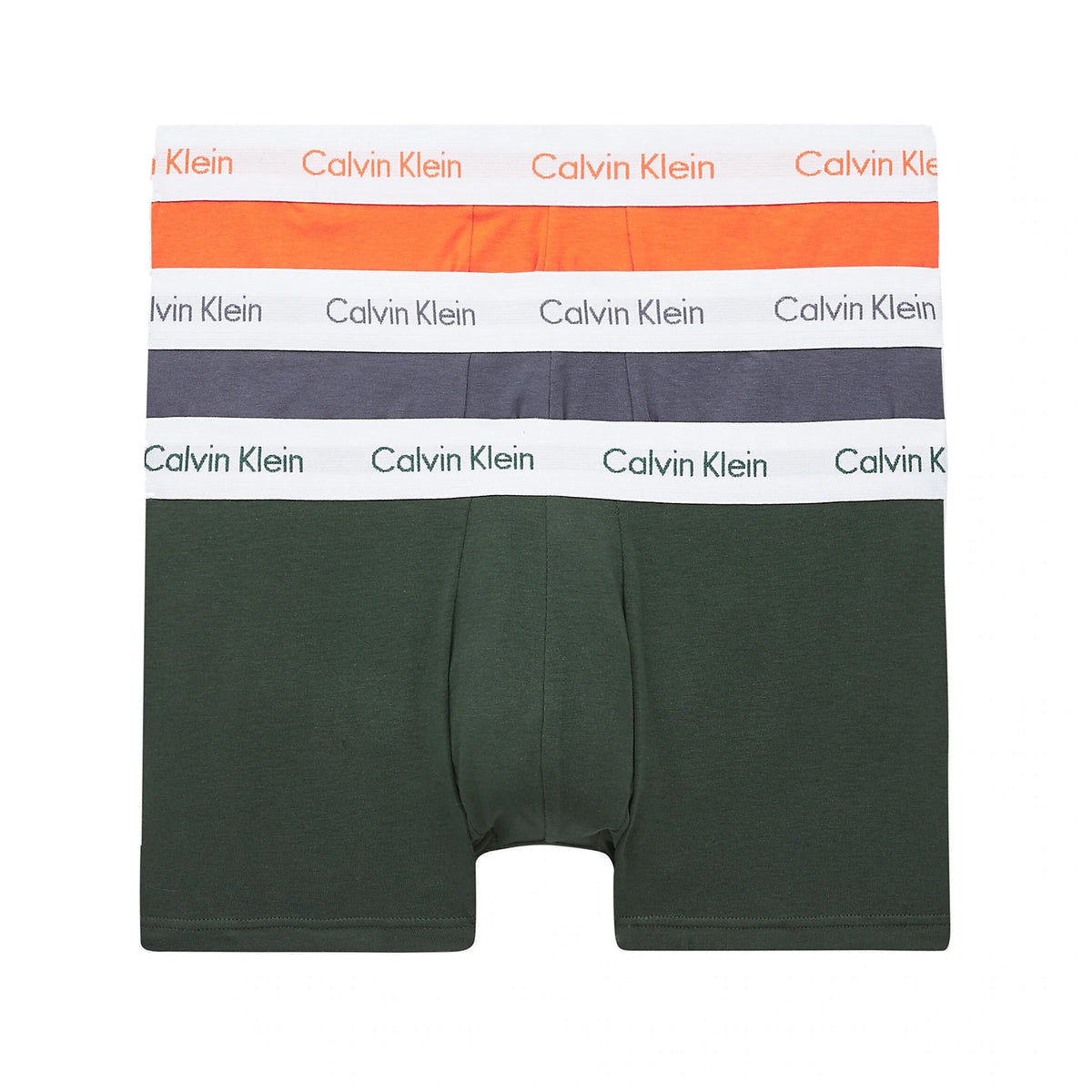 Calvin Klein 3 Pack Low Rise Trunks - Cotton Stretch - Jungle Leaf ...