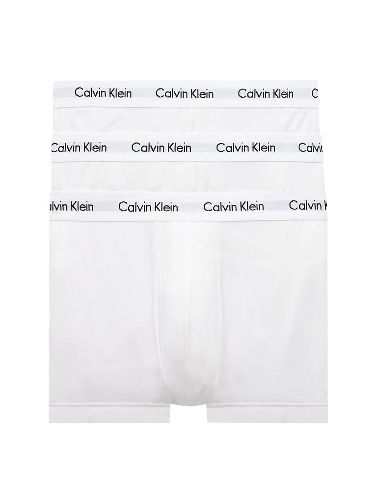 Calvin Klein 3 Pack Cotton Stretch – Low Rise Trunks ( White ) – Trunks ...