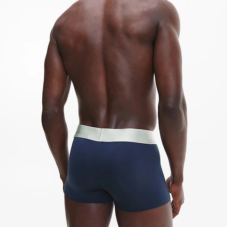 Calvin Klein - 3 Pack Steel Micro Trunks - Red / Storm Cloud / Blue ...