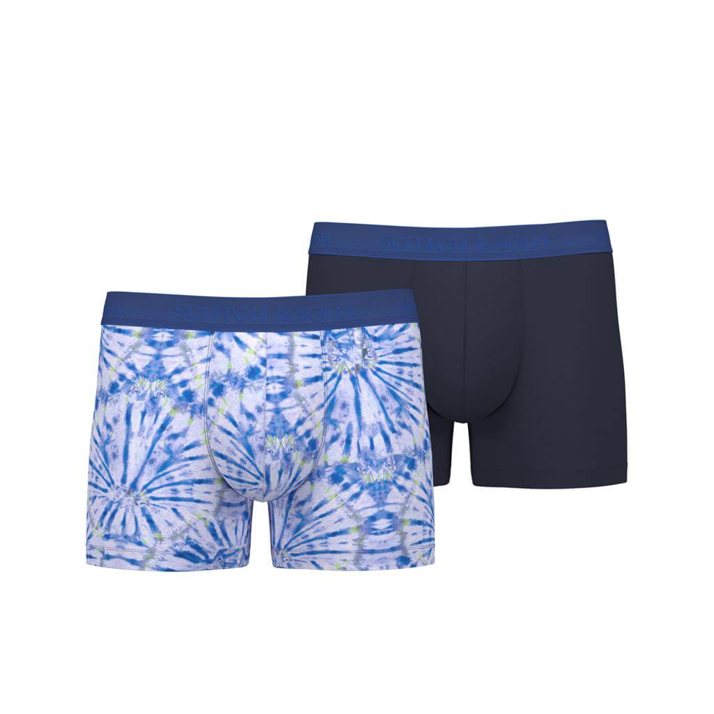 Scotch & Soda 2 Pack Men's Tie and Dye Boxers - Navy/Blue – Trunks and ...