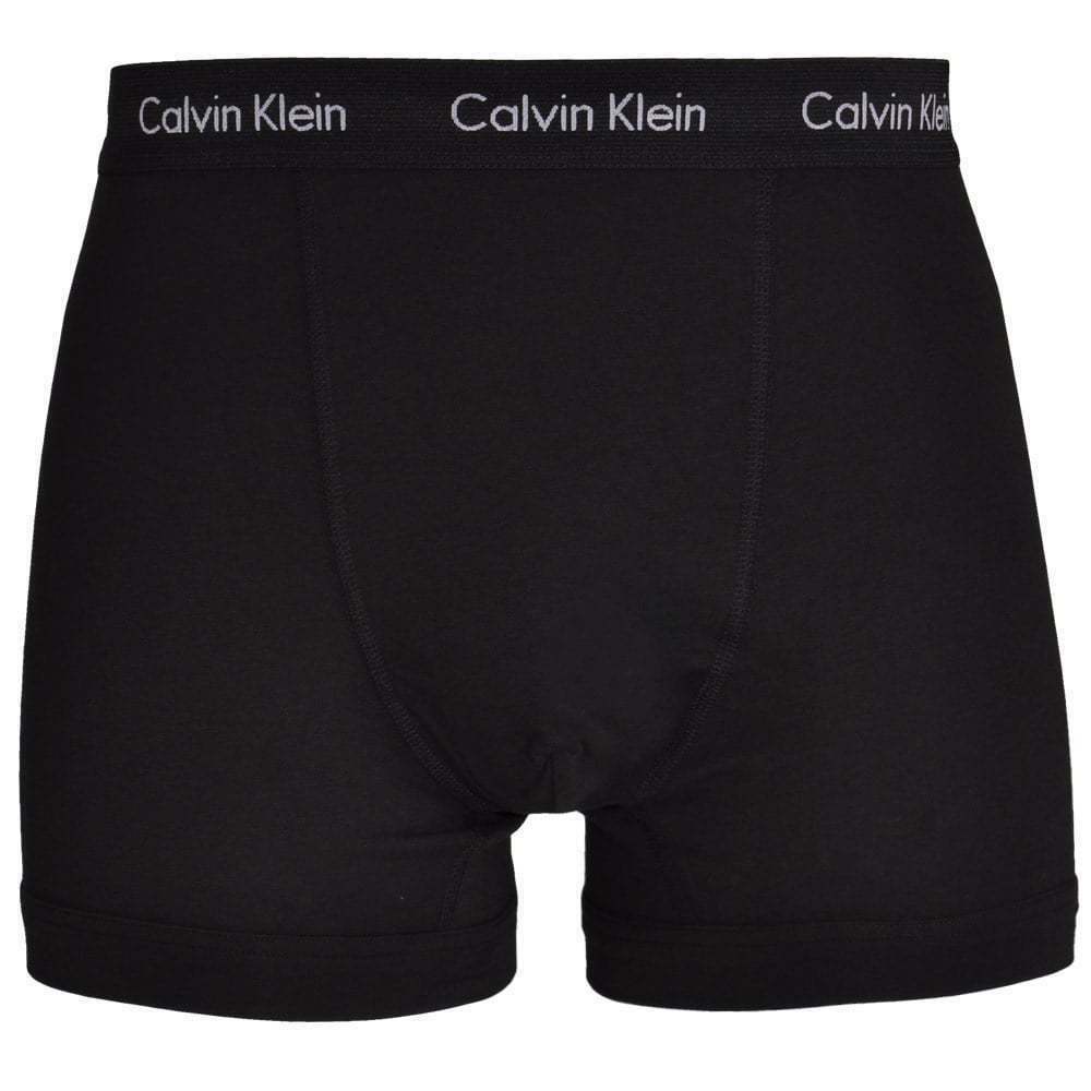 Calvin Klein 3 Pack Cotton Stretch - Normal Rise Trunks ( Black / Blac ...