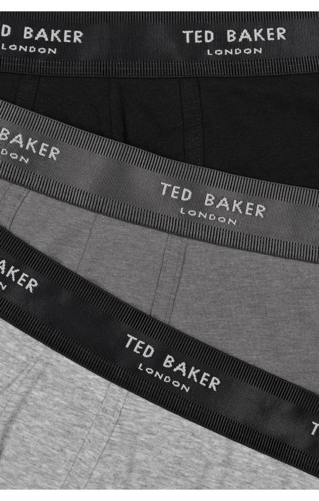 Ted Baker 3 Pack Cotton Stretch Boxer Briefs - Black/Heather/Light Gre ...