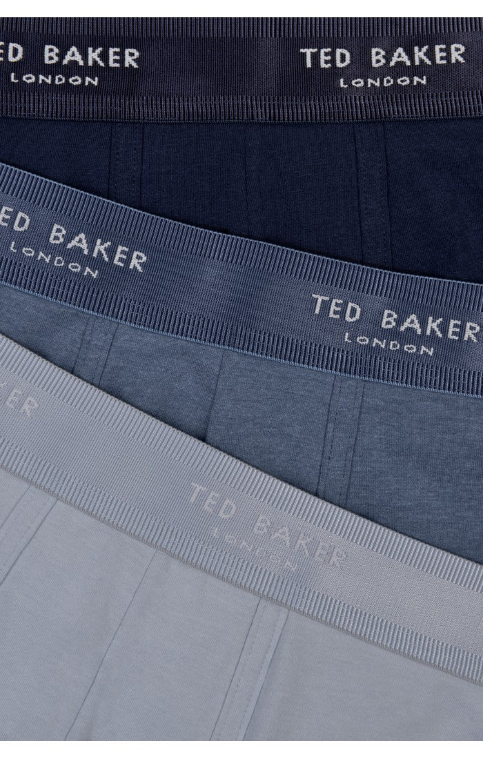 Ted Baker 3 Pack Cotton Stretch Boxer Briefs - Blue/Navy/Light Blue ...