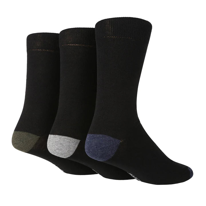 Tore Totally Recycled 100% Men's Plain 3 Pack Crew Socks with Contrast ...