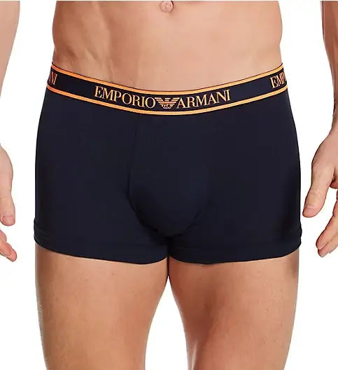 Emporio Armani 3 Pack Trunks - Stretch Cotton - Blue Marine – Trunks ...