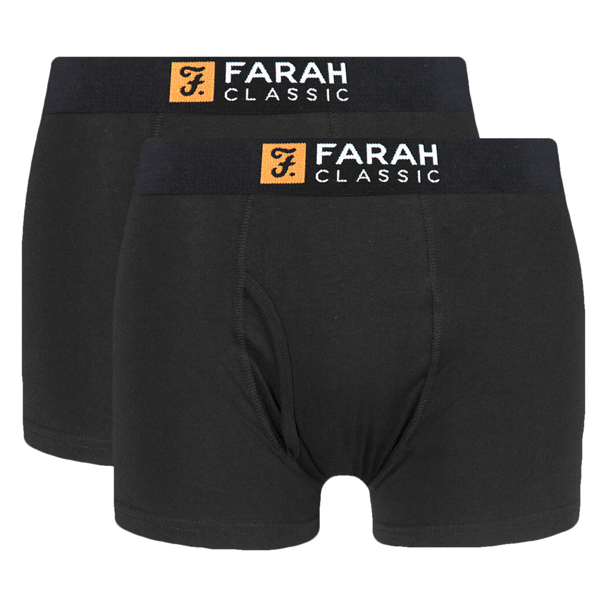 Farah Mens 2 Pack Cotton Plain Keyhole Trunks - Boxer Shorts – Trunks ...