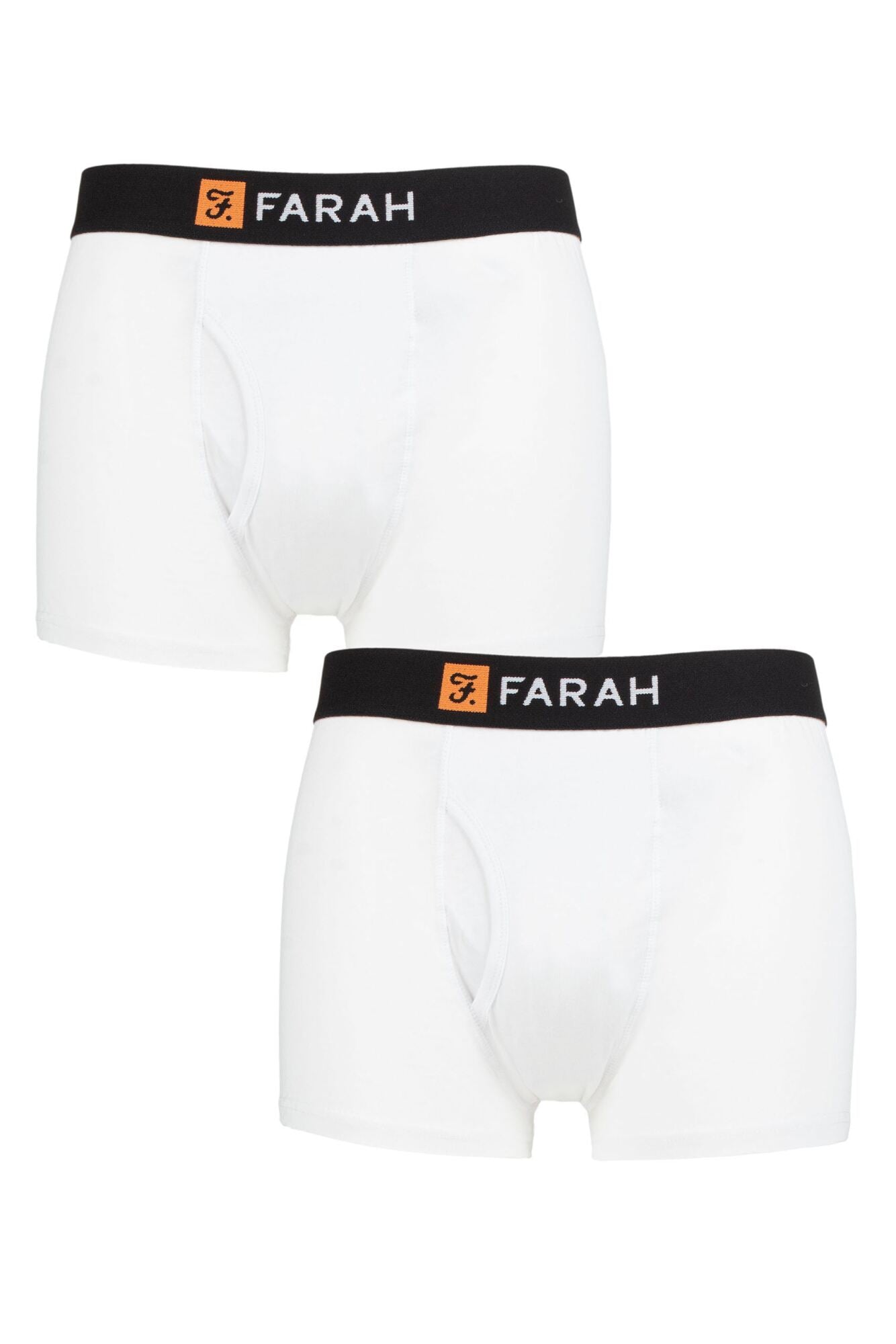 Farah Mens 2 Pack Cotton Plain Keyhole Trunks - Boxer Shorts – Trunks ...