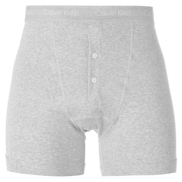 Calvin Klein Cotton Boxer Brief with Button Fly - 100% Cotton – Trunks ...