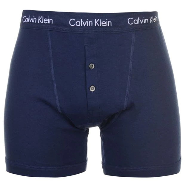 Calvin Klein Cotton Boxer Brief with Button Fly - 100% Cotton – Trunks ...
